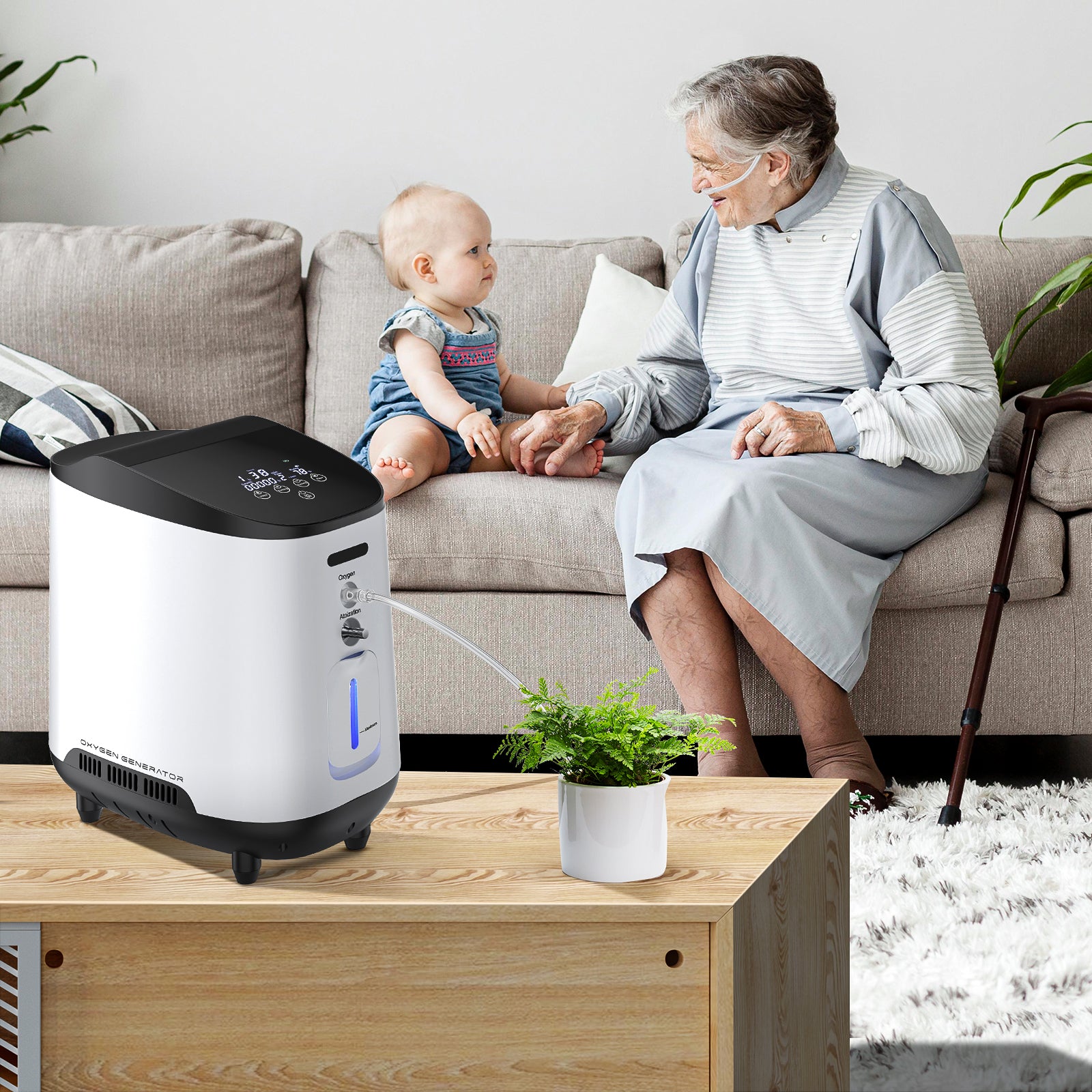 Home Oxygen Concentrator 105W And Two Extra Nasal Cannulas – TTLIFE ...