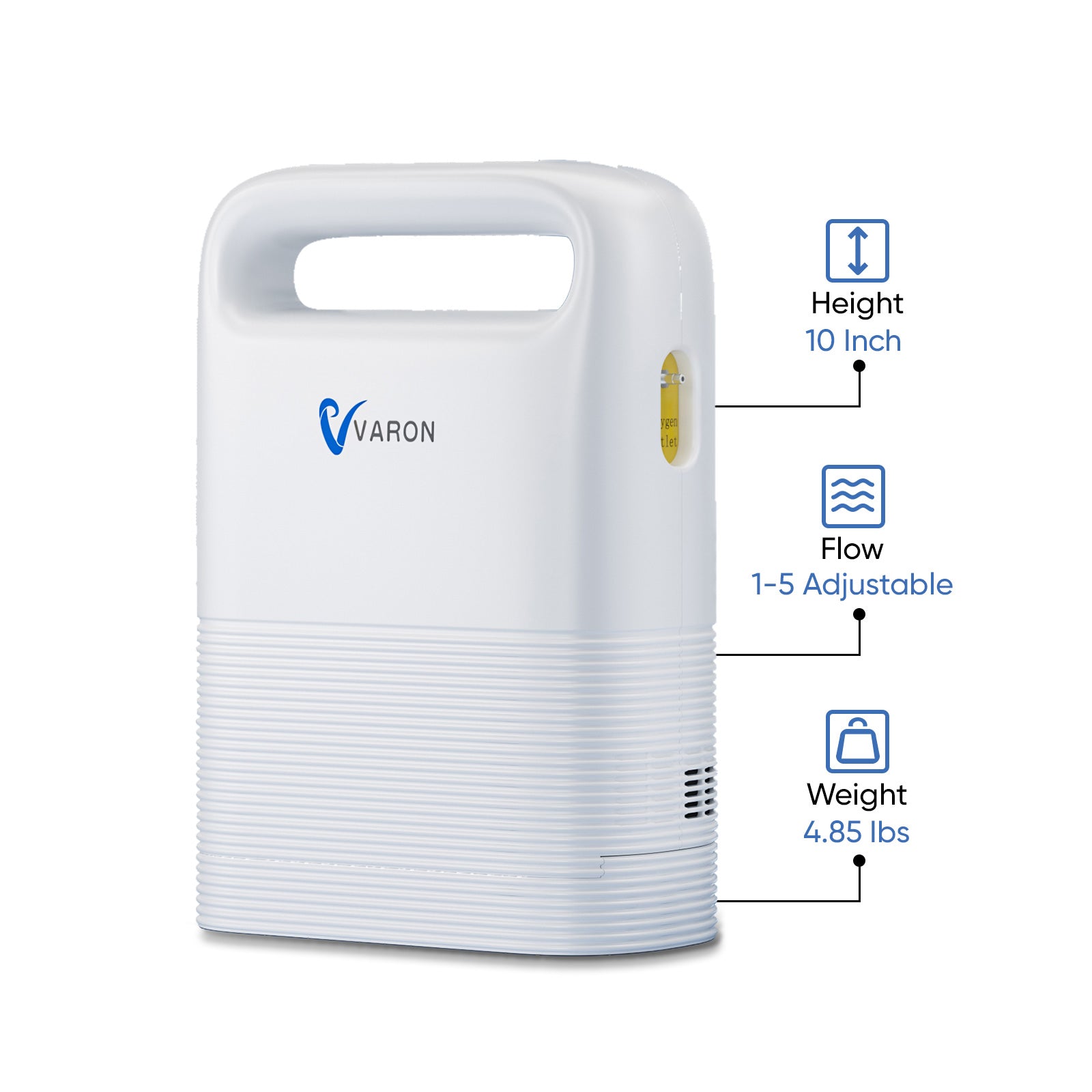 New Arrival VARON 1-5L/min Pulse Flow Portable Oxygen Concentrator – TTLIFE OXYGEN CONCENTRATOR