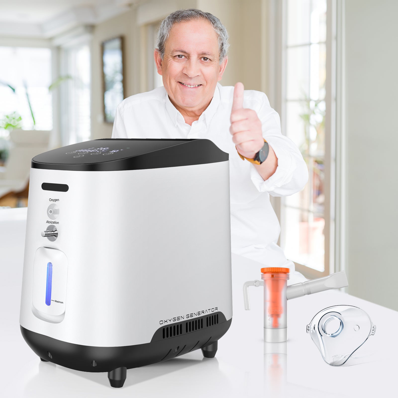 Home Oxygen Concentrator 105W And Two Extra Nasal Cannulas – TTLIFE ...