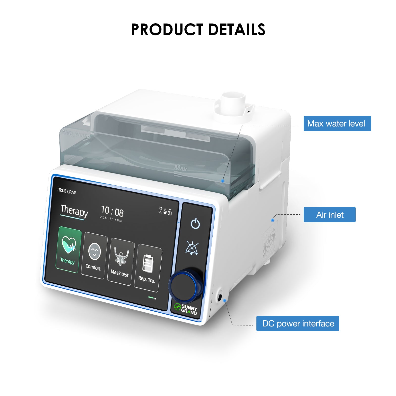 NEW ARRIVAL VARON Sunny Series BiPAP Machine 25S With Heated Humidifer ...