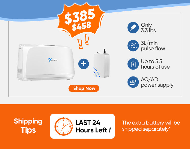 VARON Portable Oxygen Concentrator NT-03+An 8 Cell Battery – TTLIFE ...